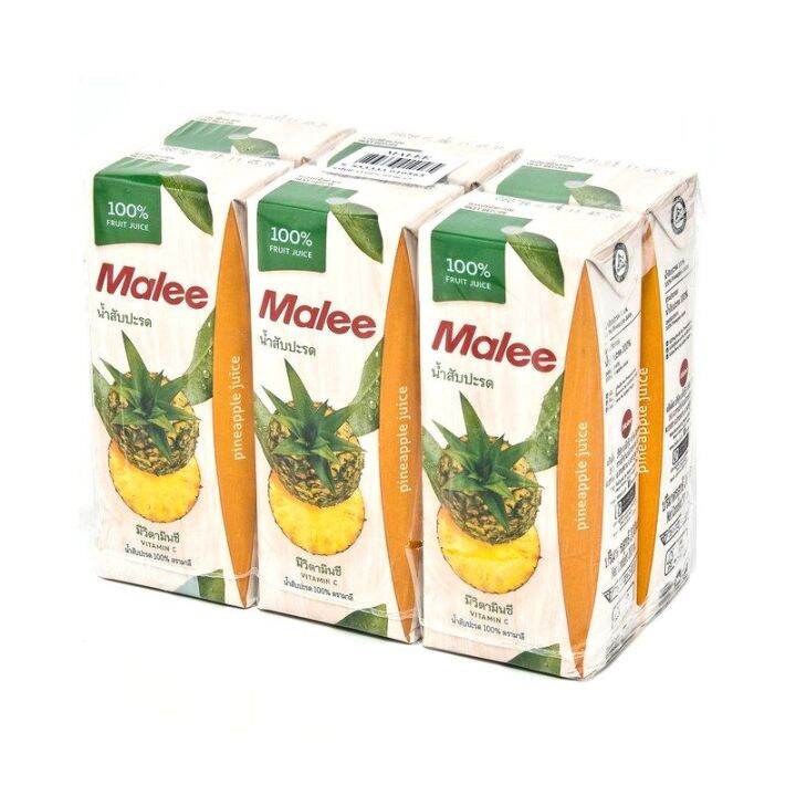 ราคาส่งถูก! มาลี น้ำสับปะรด 100% 200 มล. X 6 กล่อง Malee 100% Pineapple ...