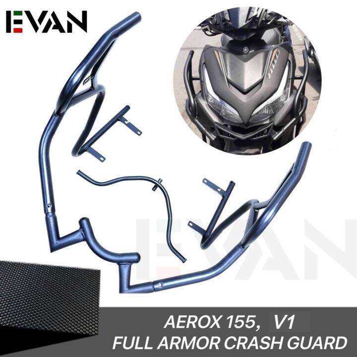 Aerox 155 V1 Full Armor Crash Guard Stainless Steel CNC Alloy Made in ...