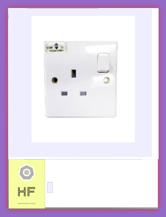 SINGLE 13A Switch Socket 3 Pin Wall Socket With SIRIM PVC | Lazada