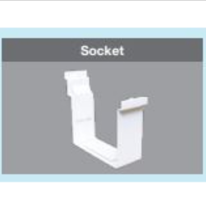 MIDDY PVC Rain Gutter Joiner Socket Grey or White FOR PVC GUTTER ONLY ...