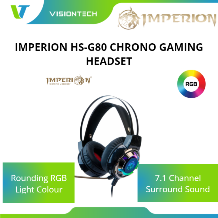 Imperion HS-G80 CHRONO 7.1 Surround-Sound Wired Gaming Headset | Lazada