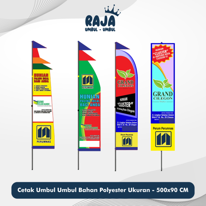 Cetak Umbul Umbul Bahan Polyester Ukuran 500x90 CM *Full Color | Lazada ...