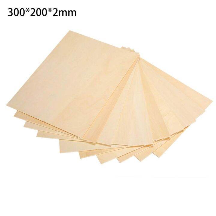5/10Pcs 2mm DIY Wood Board Handmade Model Layer Basswood Plywood Plank ...