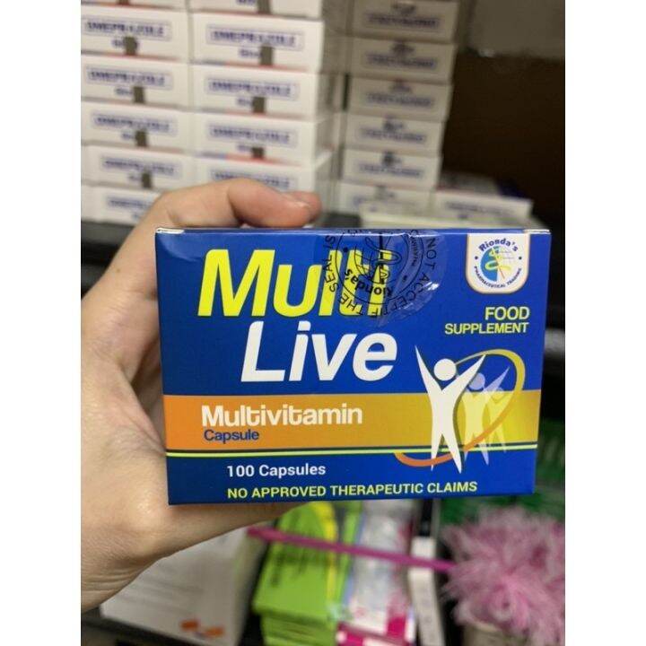 MULTIVITAMINS (MULTILIVE) 100 pcs CAPSULES PER BOX | Lazada PH