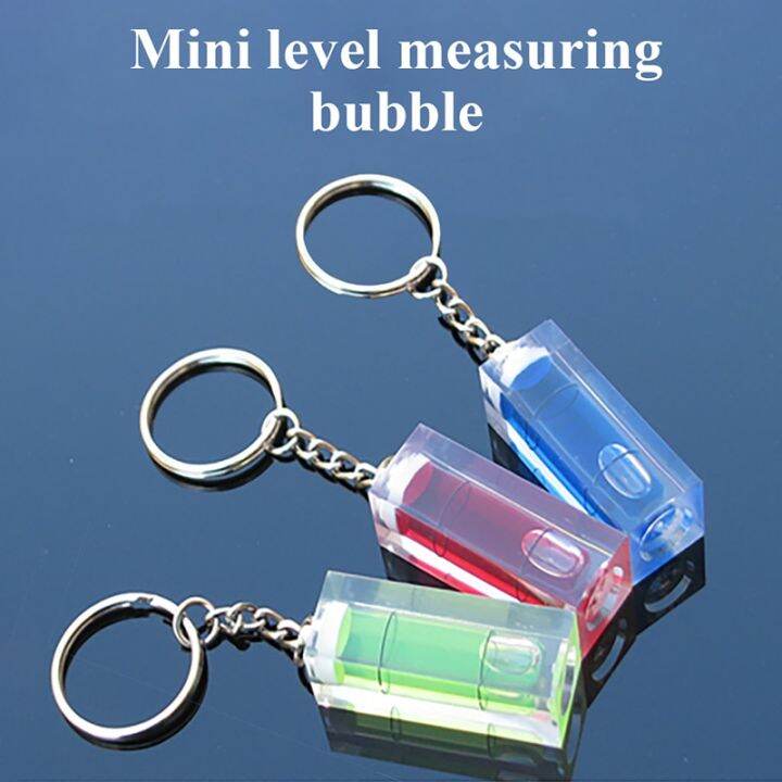 Mini Circular Square Spirit Level with Keychain Precision Scope Bubble ...