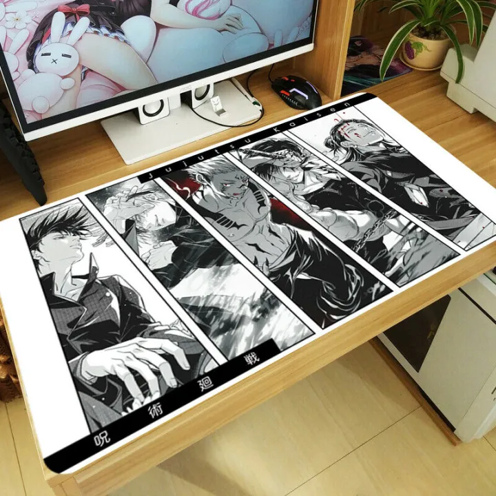 Jujutsu Kaisen Mouse Pad Anime Male Keyboard Mat Large Game Playmat ...