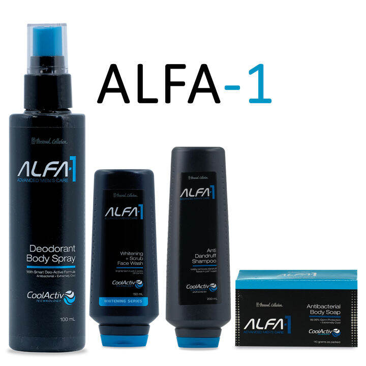 Alfa-1 Deodorant Body Spray, Anti-Dandruff Shampoo, Antibacterial Body ...