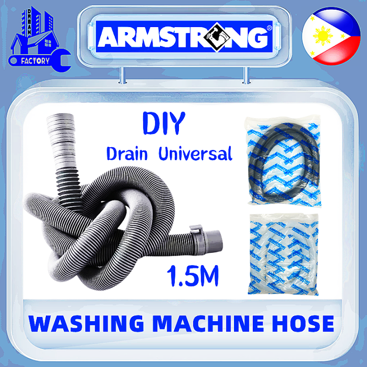 Armstrong 1.5m PVC Flexible Washing Machine Drain Hose For Superior ...