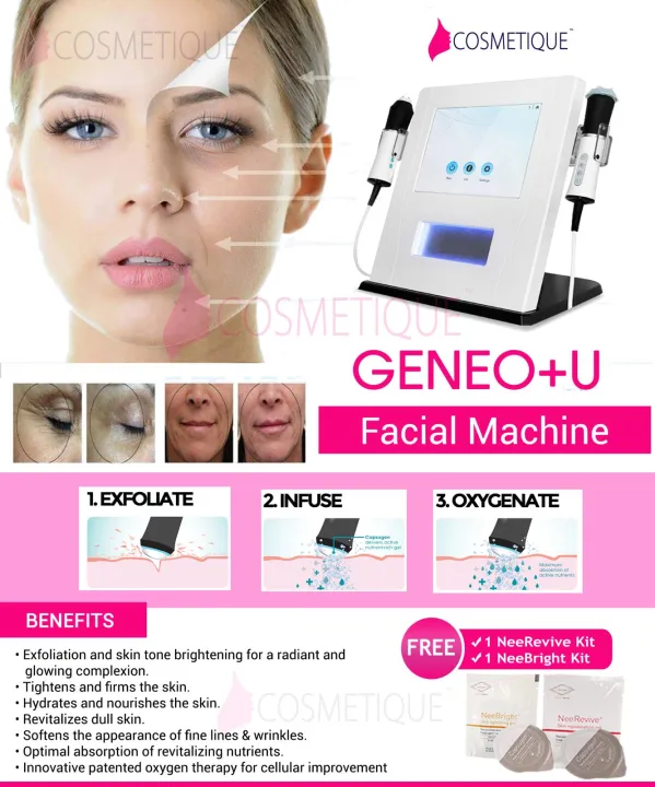 Geneo+U 02 Gen 3 Steps OxyGeneo Super facial Tripollar RF Facial ...