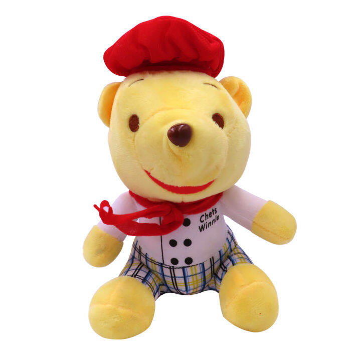 7 INCH WINNIE THE POOH AND FRIENDS WITH CHEF COSTUME PLUSH STUFFED TOY ...