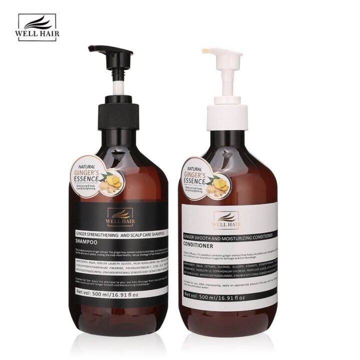 Well Hair Natural Ginger Essence Shampoo/Conditioner Rapid Grower ...
