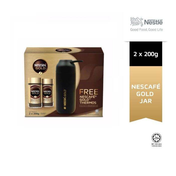 Nescafe Gold Jar (200g x 2) FREE Gold Thermos Flask (Limited Stock ...