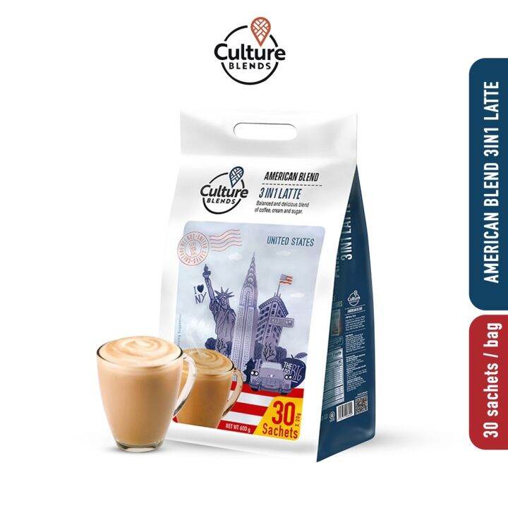 【COD】 CULTURE BLENDS American Blend 3in1 Latte Coffee 20g x 30 sachets ...