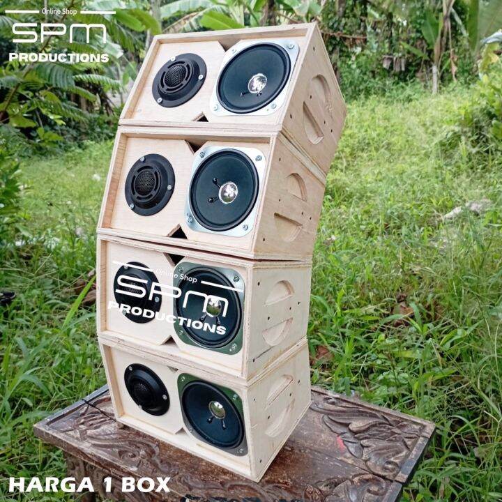 [HARGA 1 BOX] Miniatur Line Array 4 inch Single plus Tweeter 2 inch ...