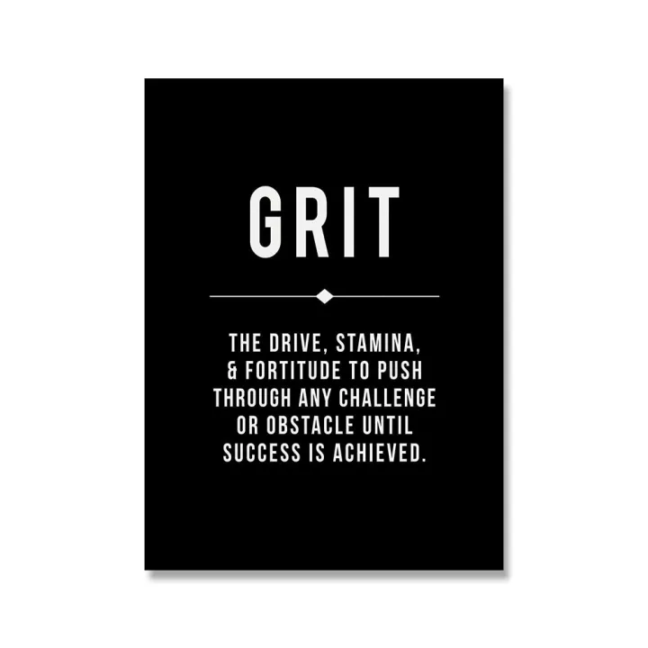 Grit Hustle Success Motivational Posters and Prints Office Decor Modern ...