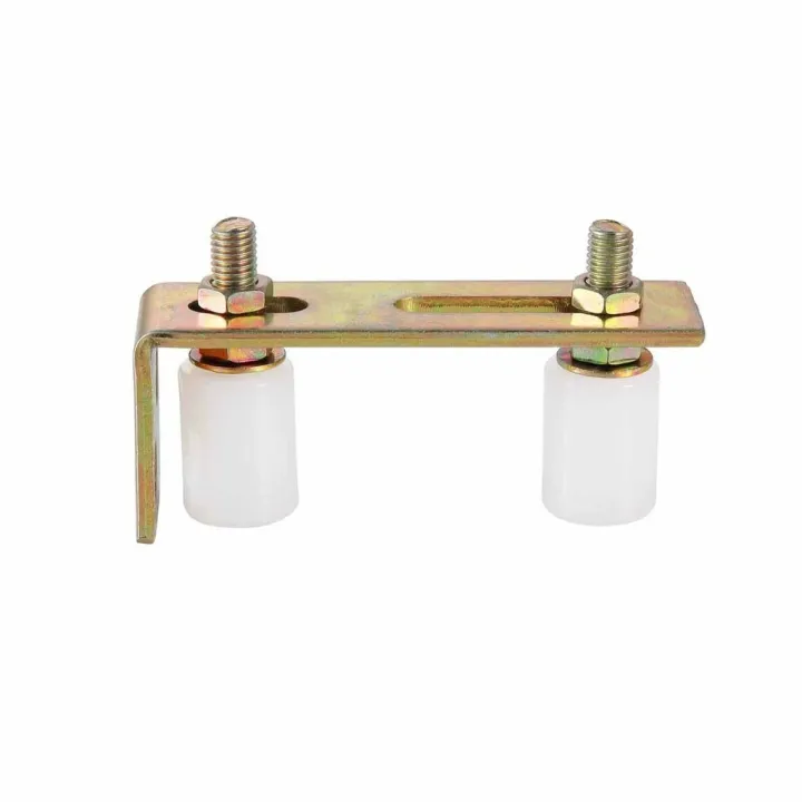 SS Slide Gate Guide Roller with L Post Bracket, Adjustable Dual Nylon ...