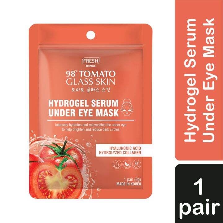FRESH Skinlab Tomato Glass Skin Hydrogel Serum Under Eye Mask 1 pair ...