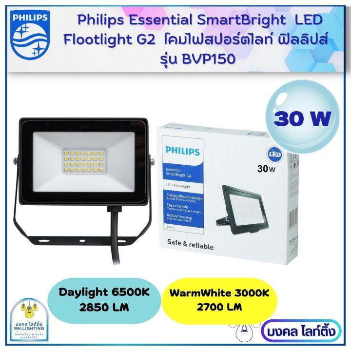 Philips โคมไฟสปอร์ตไลท์ ฟิลลิปส์ Floodlight LED ขนาด 30 วัตต์ รุ่น BVP ...
