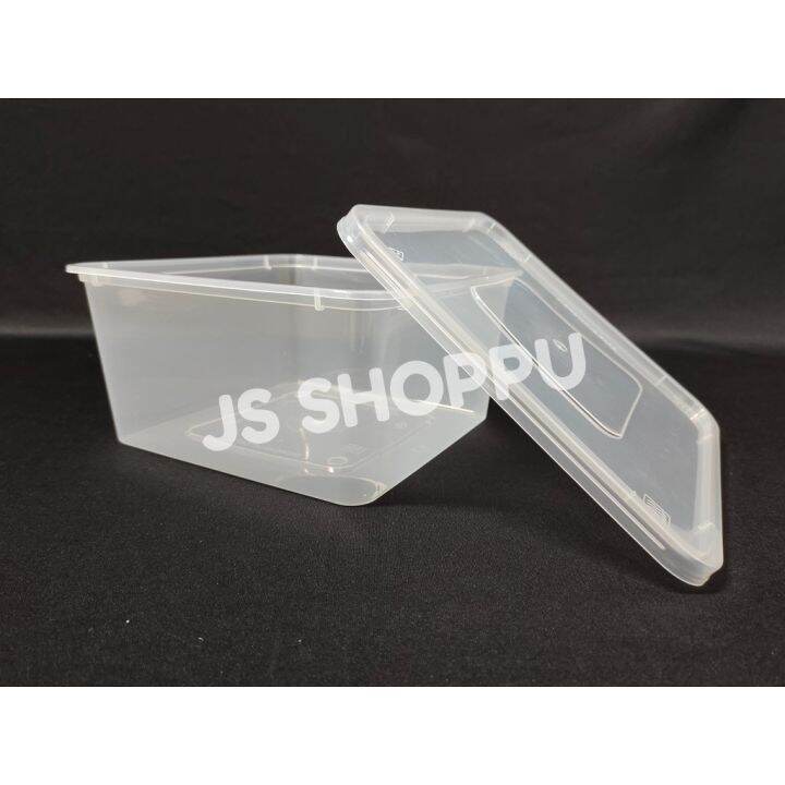 SQ7 Square Plastic Disposable Food Container (30pcs±) / 3000ml / Bekas ...