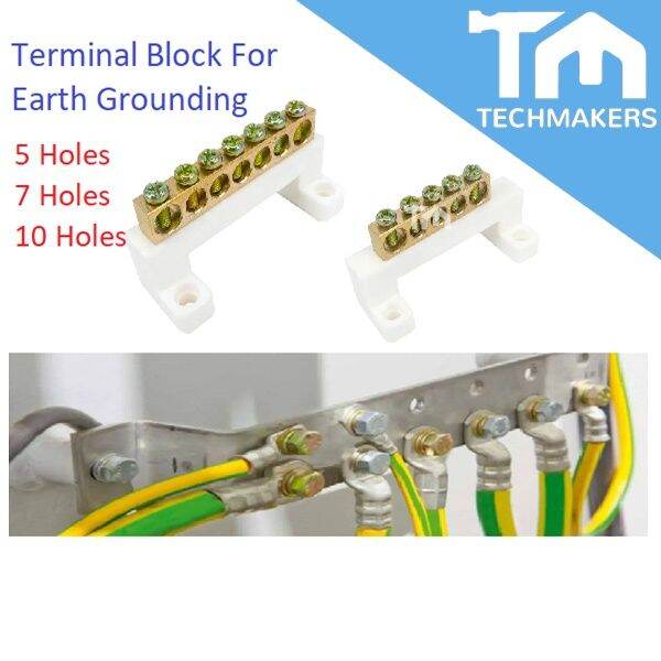 Single Row High Bridge Electric Barrier Bar White Copper Terminal Block ...