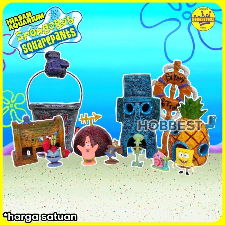 Hiasan Aquarium RUMAH SPONGEBOB SQUAREPANTS - Miniatur Ornament ...