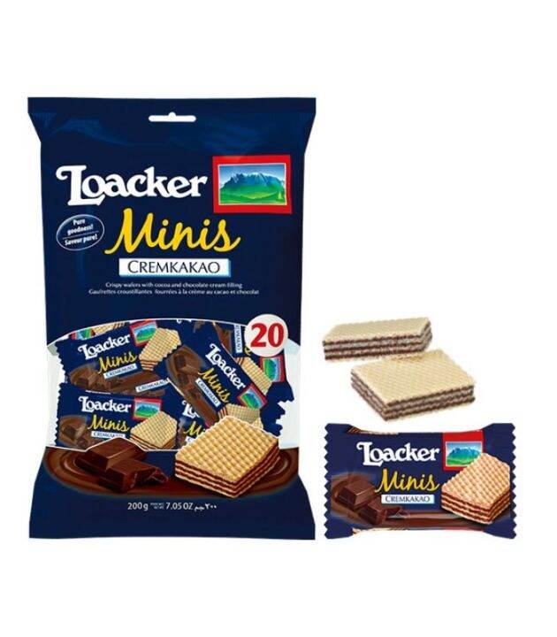 Loacker Minis Cremkakao (Milk Chocolate) 10g x 20pkts | Lazada