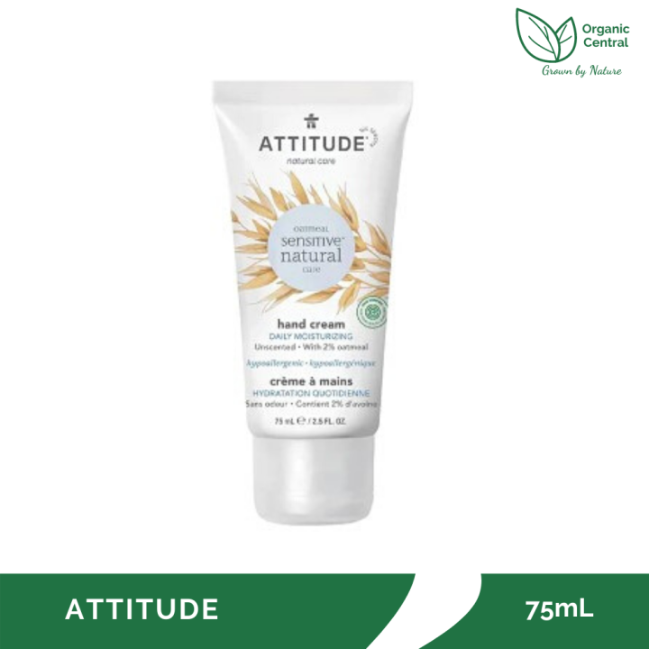 Attitude Sensitive Natural Care Hand Cream Daily Moisturizing Unscented ...