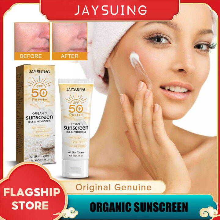 Jaysuing Rice&probiotics Sunscreen Cream Organic Sunscreen Lotion Long ...