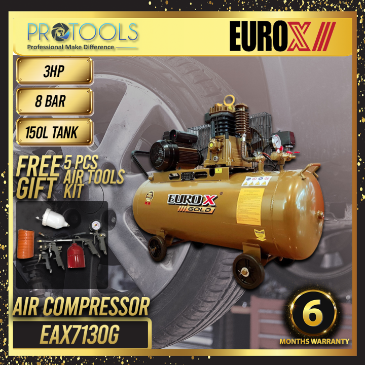 EUROX 2HP 110L EAX7110G AIR COMPRESSOR/ 3HP 150L EAX7130G AIR ...
