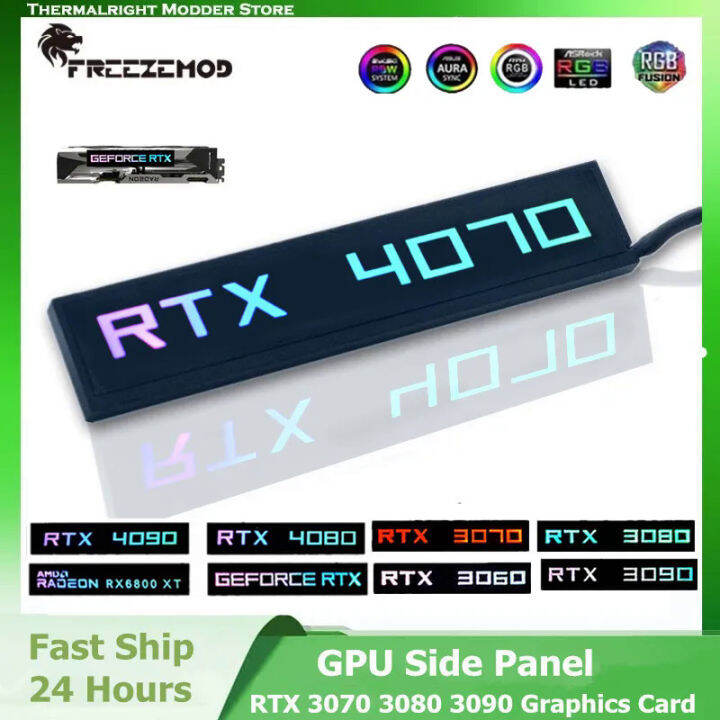 PC Case DIY RGB VGA Side Panel RTX 3070 3080 3090 Graphics Card GPU ...
