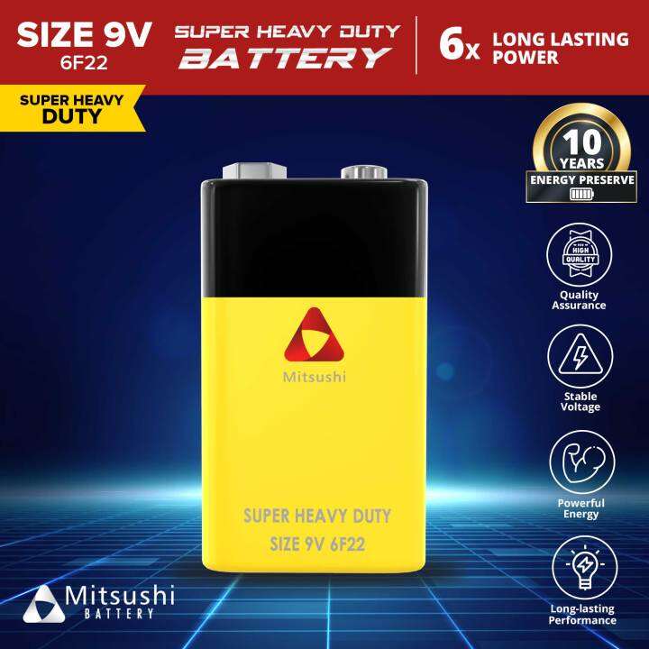 Mitsushi 6F22 9V Super Heavy Duty Battery | Lazada PH