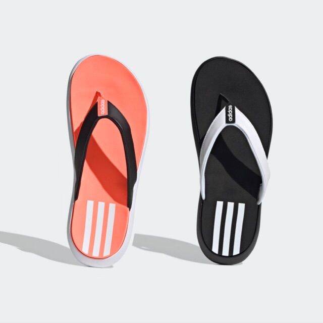 รองเท้าแตะ Adidas แบบหูหนีบ รุ่น Comfort Flip-Flops สีดำ และ ส้ม ...