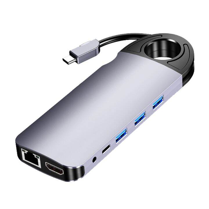 USB C Hub 10 In 1อลูมิเนียม USB C Dock Station 3 USB 3.0พอร์ต SD Card ...