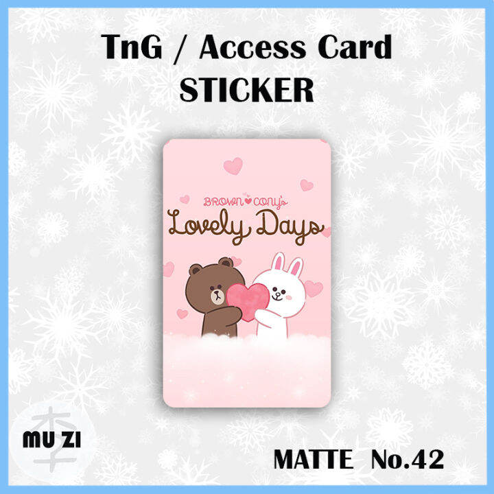 【Ready Stock】MATTE L.Bear Touch n Go Card STICKER L.Bear TnG Card ...