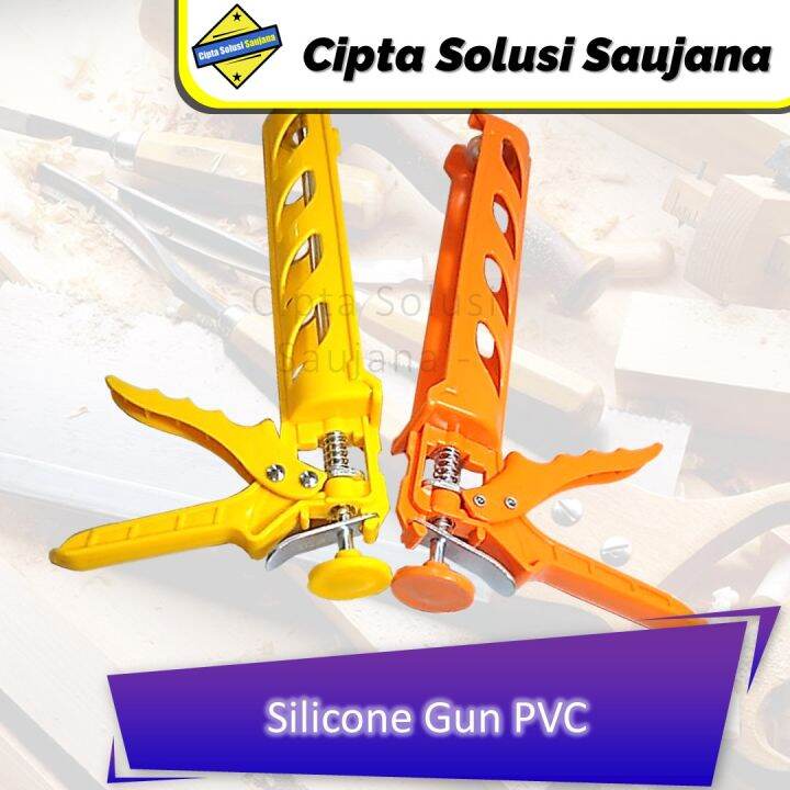 SILICONE GUN PVC ALAT TEMBAKAN LEM KACA SILIKON LEM KALENG SEALANT LEM ...