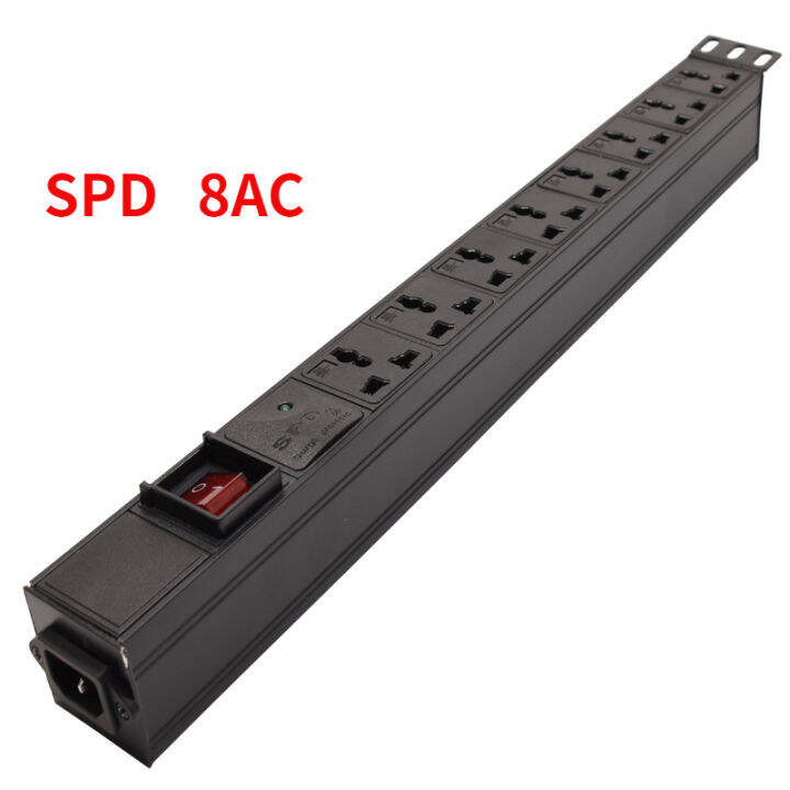 Server PDU Distribution Power Strip 8-Way Outlet with Switch Surge ...