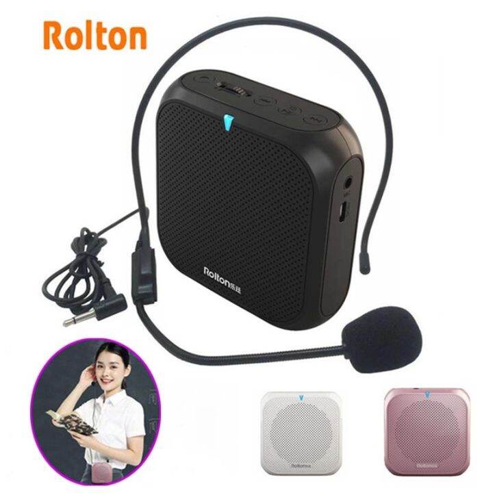 ♠♟ Portable Mini Voice Amplifier with Wired Headset Microphone and ...