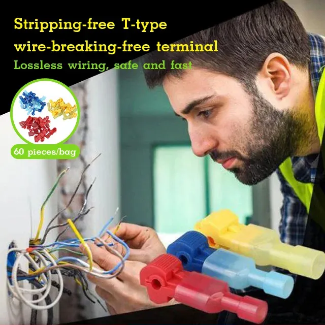 Flash Sale T-Type Break-Free Main Line Branch Wiring Terminal Clamp ...