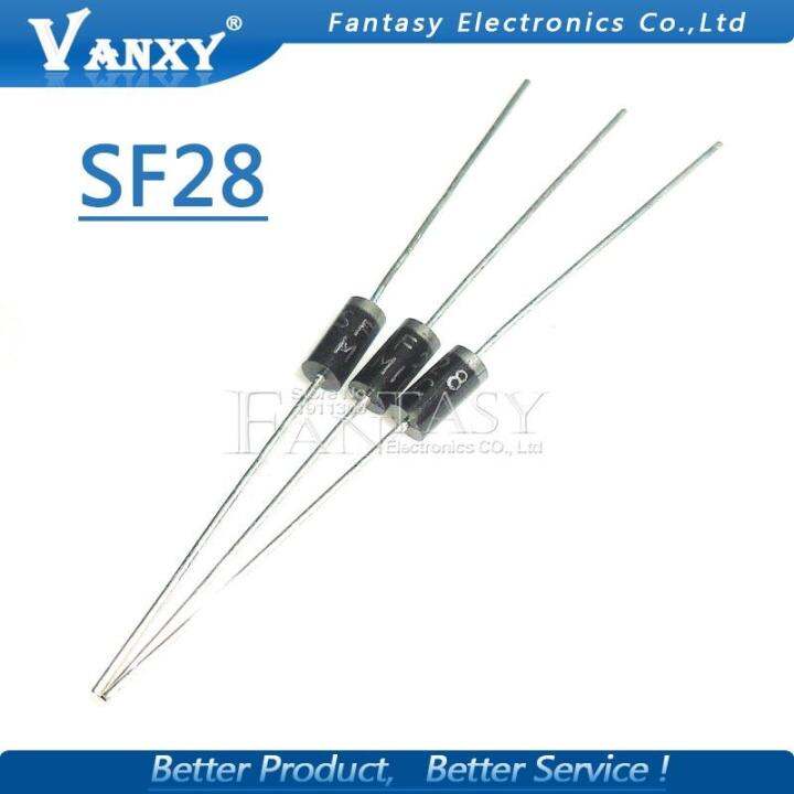 100ชิ้น SF28ซูเปอร์หลอดอิเล็กตรอนกระแสตรง2A 600V DO-15 | Lazada.co.th