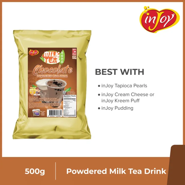 inJoy Chocolate Milk Tea 500g | Instant Powdered Milk Tea Drink | Lazada PH