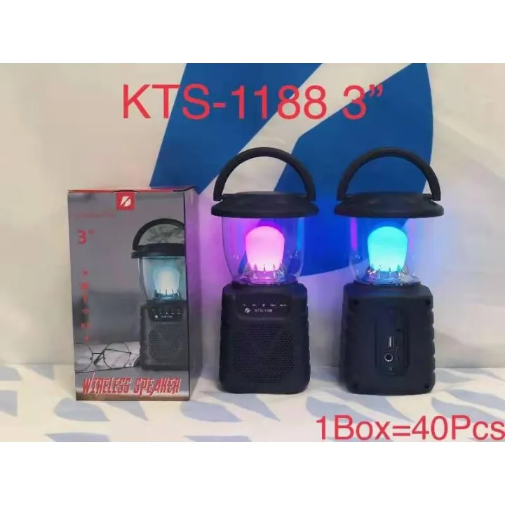 KTS ลำโพง KTS-1188 ไร้สายแบบพกพาลำโพงนำแสงสี3นิ้ว | Lazada.co.th