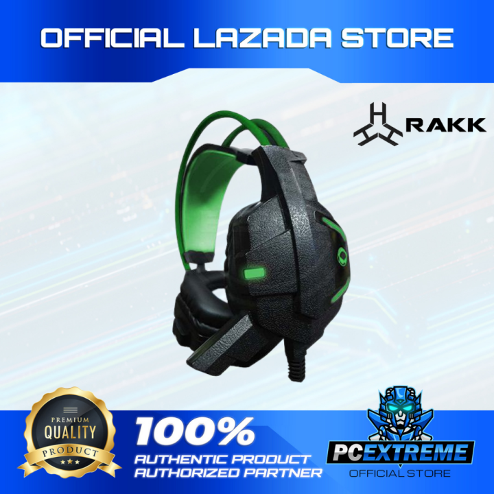 Rakk Daguob Gaming Headset with GREEN LED Lights | Lazada PH