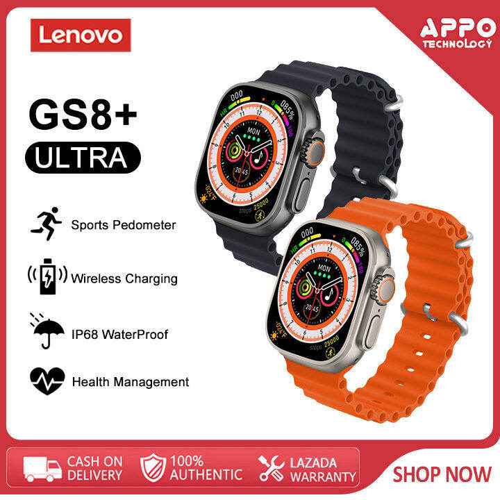 Lenovo GS8+ Ultra Smart Watch Waterproof Bluetooth Sport Smartwatch for ...