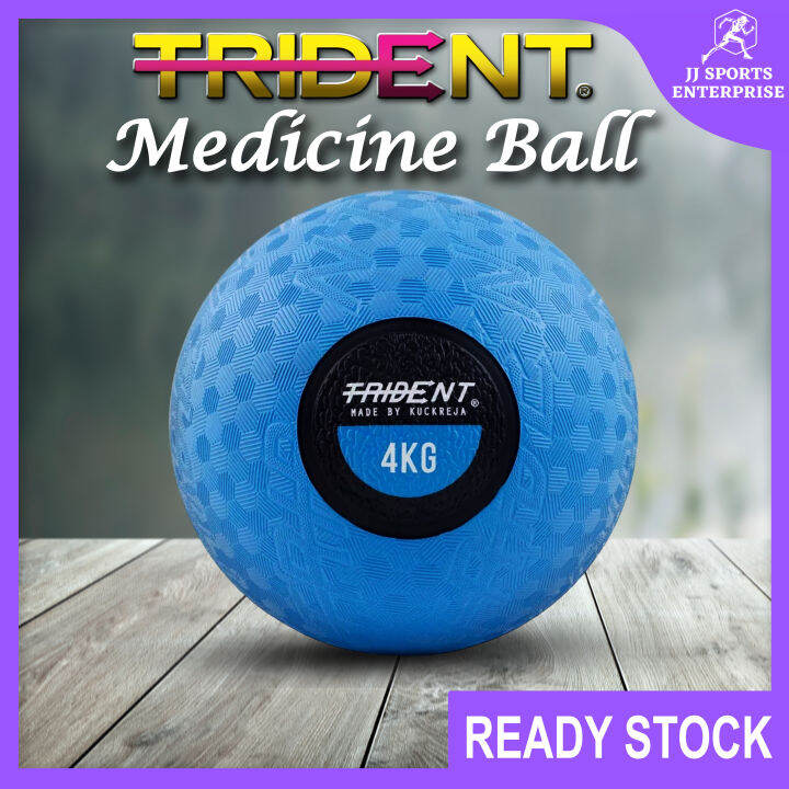Trident Premium Rubber Medicine Ball with Bounce 4kg Rubber Gravity ...
