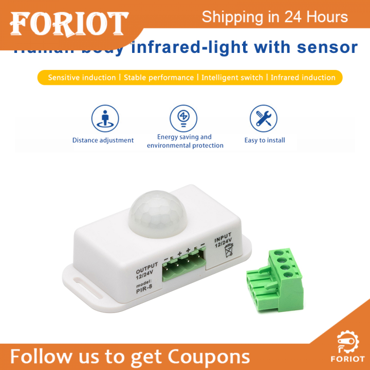 Foriot Wide Voltage Wardrobe LED Light Infrared Sensor Switch Light DC ...