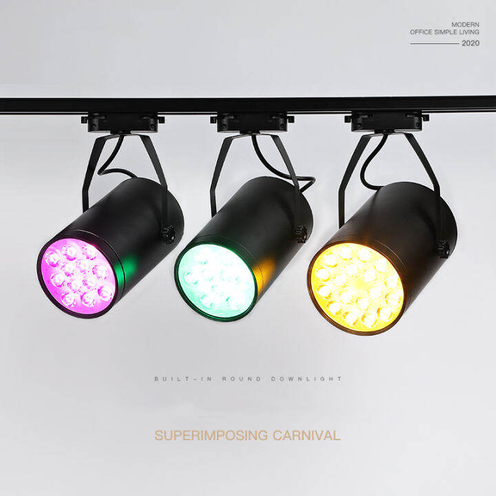 Led RGB Colorful Remote ControlTrack Light Lamp Aluminum Spot Light ...