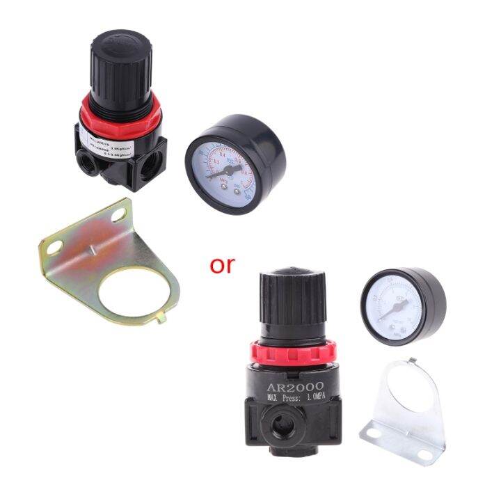 AR-2000 G1/4'' Pneumatic Mini Air Pressure Regulator Control Compressor ...
