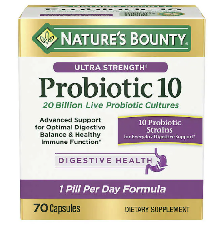 🔥🔥Exp.09/24 Nature's Bounty Ultra Strength Probiotic 10, 70 Capsules ...