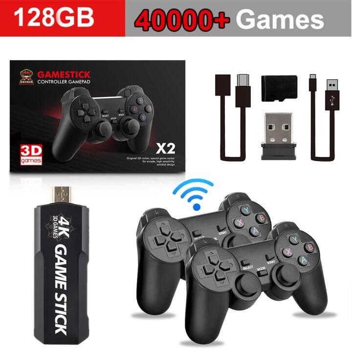 4K HD Video Game Console 40000 Retro Games With 2.4G Wireless ...