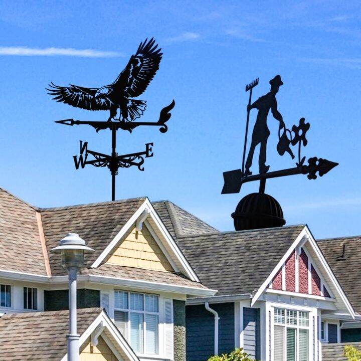 Weathervane Fence Mount Weather Vane Yard Farm Stake Ornament Weather ...